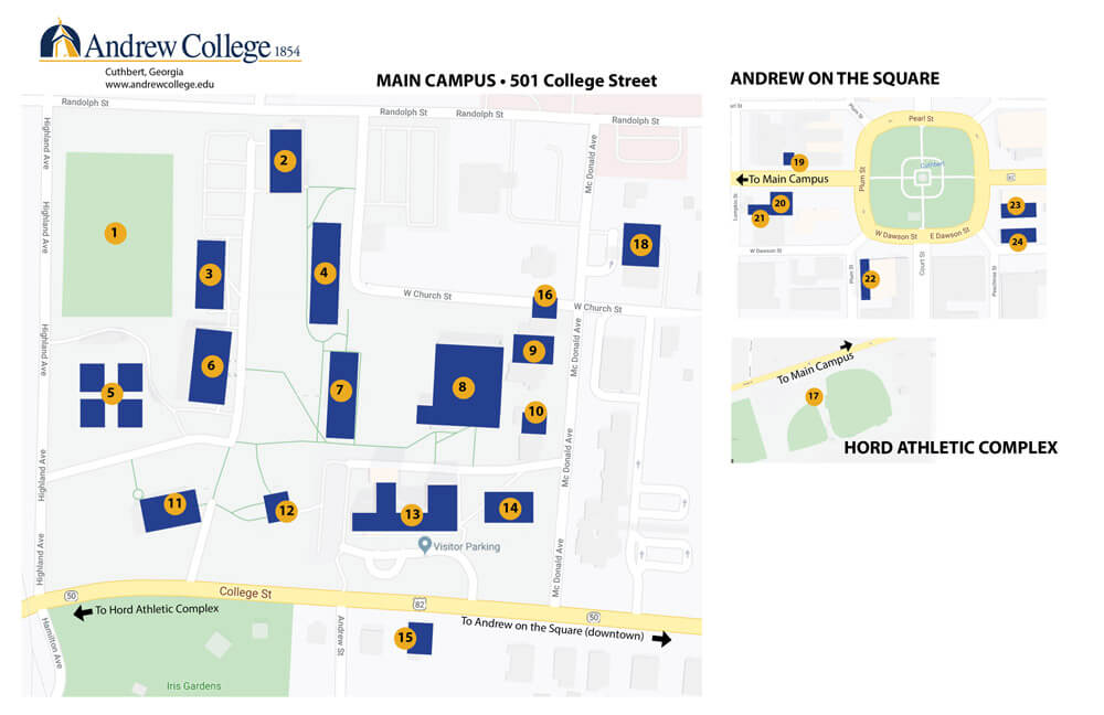 Andrew College | Campus Map | Buildings on Campus | Building Map