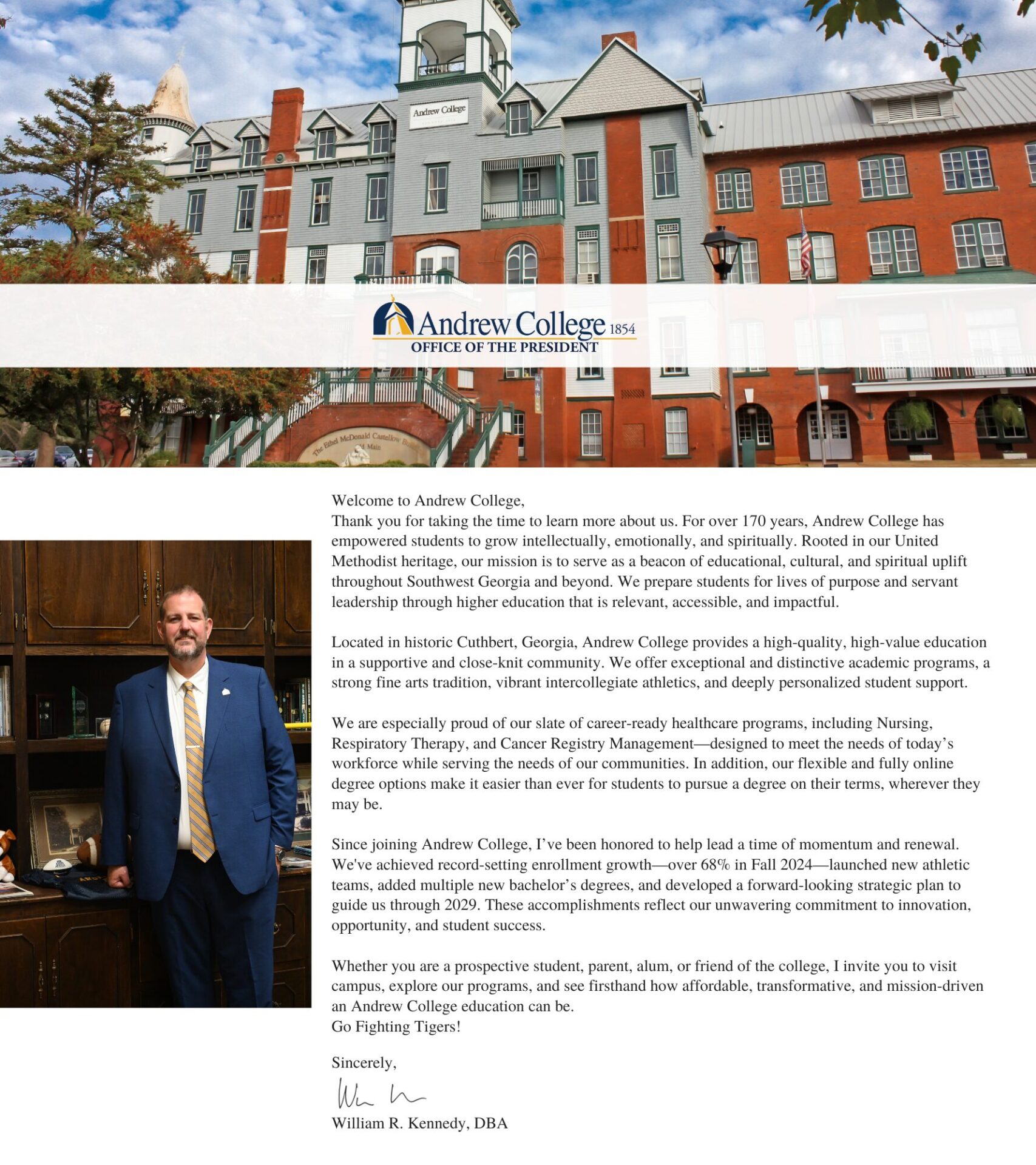 Andrew College | Office of the President | Andrew College President ...